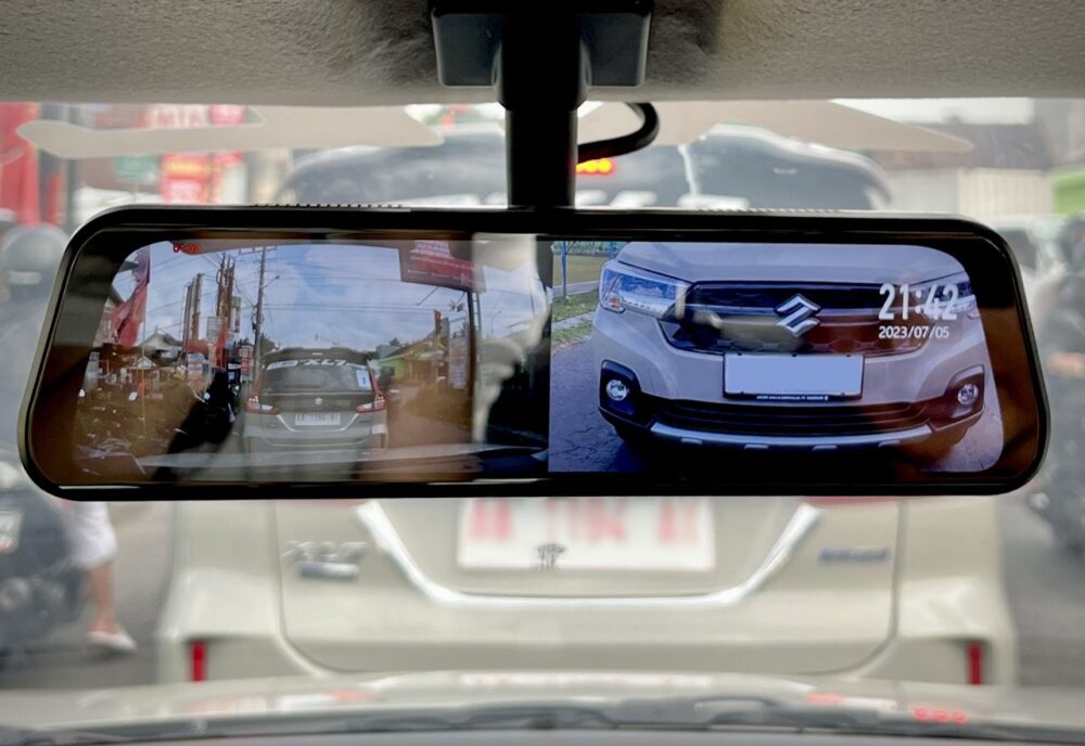 E-Mirror Touchscreen Suzuki XL-7 Jadi CCTV Rekam Jalan